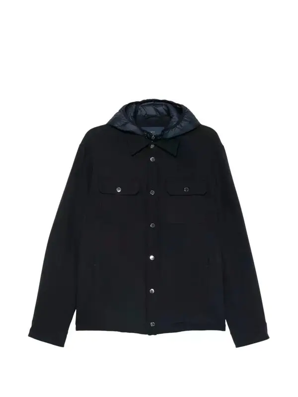 Paul & Shark Hooded Layered Jacket - Blue