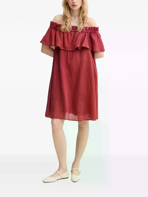 Marc O'polo Off-shoulder Ruffled Mini Dress