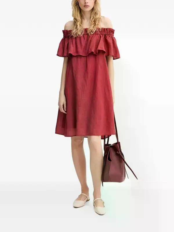 Marc O'polo Off-shoulder Ruffled Mini Dress