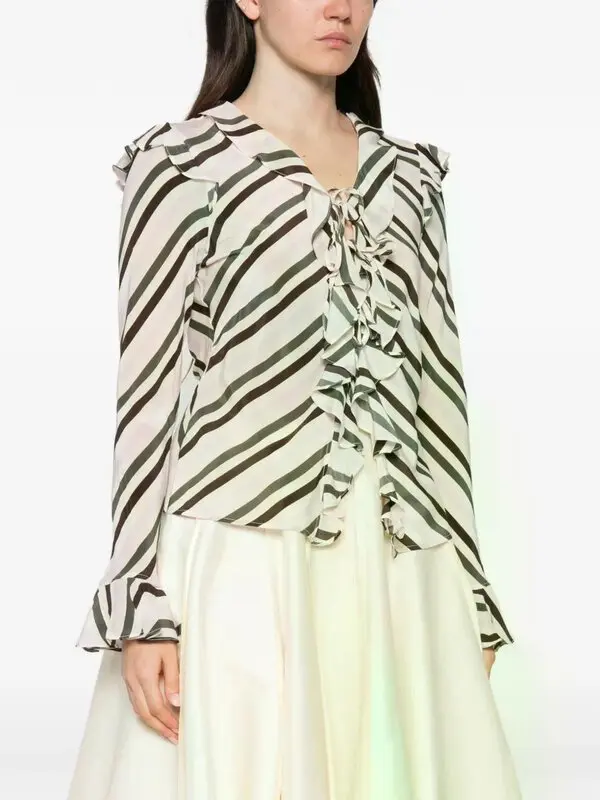Maggie Marilyn Cool About It Ruffled Striped Top