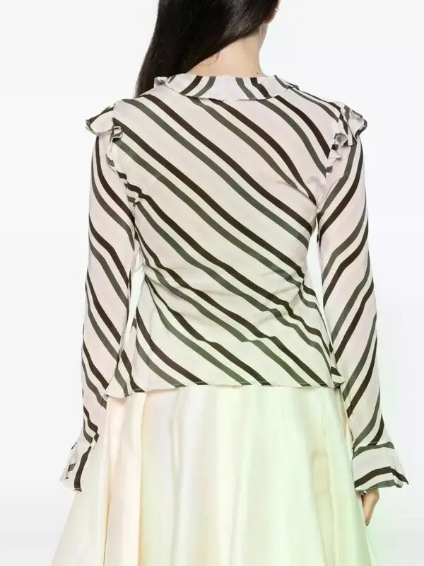 Maggie Marilyn Cool About It Ruffled Striped Top