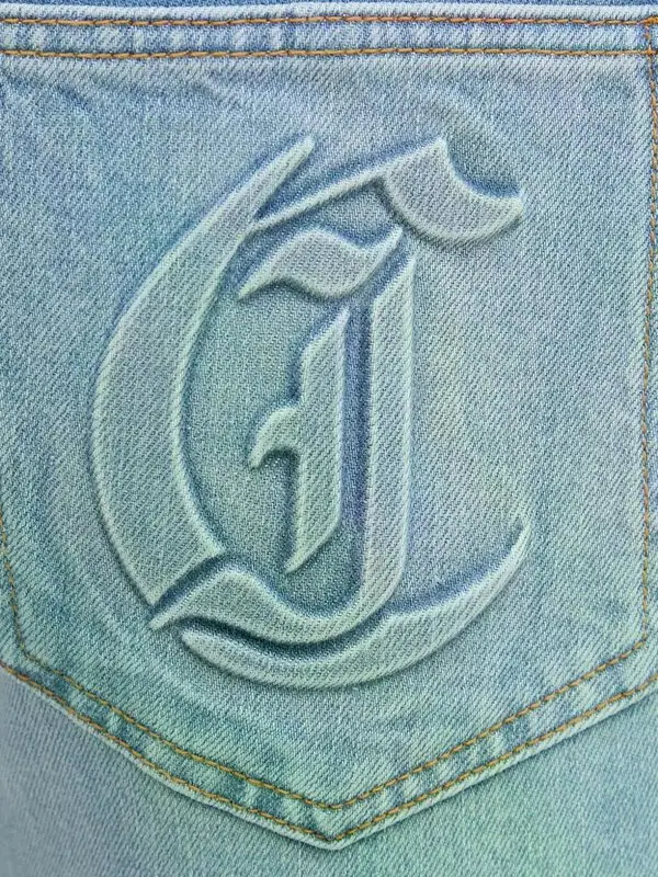 Just Cavalli Logo-embossed Distressed Jeans