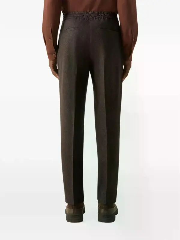 Zegna Dark- Wool Silk And Cashmere Pants