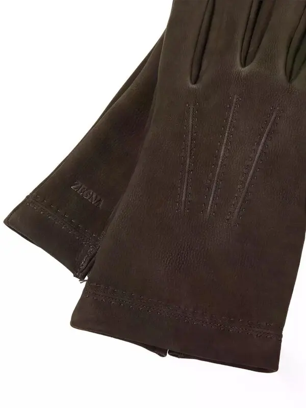 Zegna Dark- Secondskin Gloves - Brown