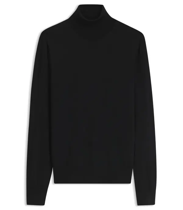 BOSS Turtleneck Sweater In Extra-fine Merino Wool - Black
