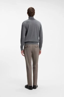 BOSS Turtleneck Sweater In Extra-fine Merino Wool