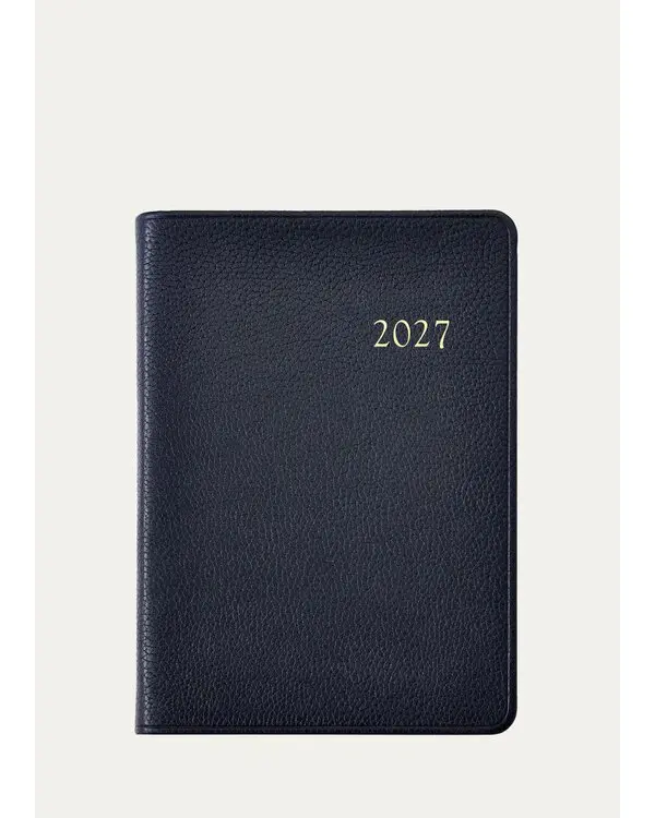 GRAPHIC IMAGE 2027 Leather Weekly Notebook - Black