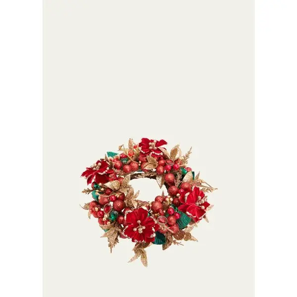 SALZBURG CREATIONS Shining Elegance 4" Candle Ring Wreath
