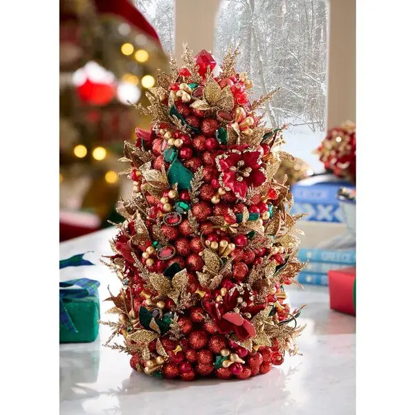 SALZBURG CREATIONS Shining Elegance 24" Tabletop Christmas Tree