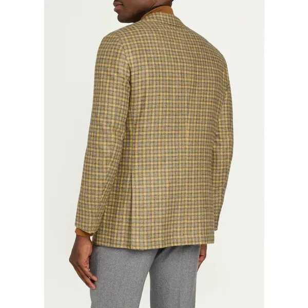 Kiton Cashmere Micro-plaid Single-breasted Sport Coat