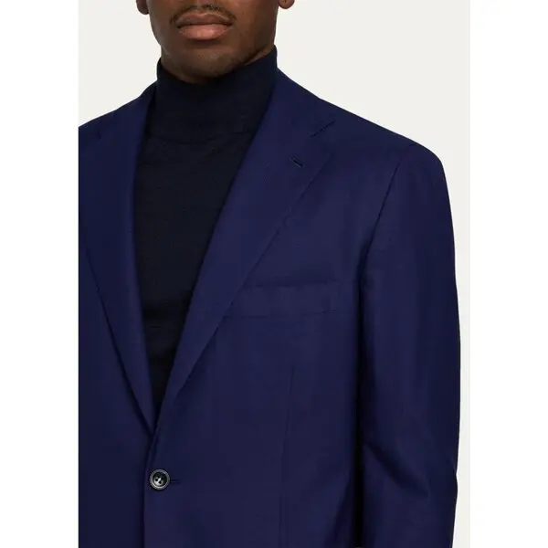 Kiton Wool Solid Single-breasted Sport Coat