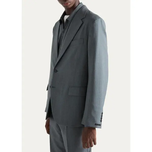 Prada Mouliné Wool Single-breasted Blazer