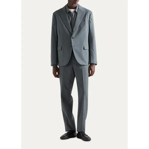 Prada Mouliné Wool Single-breasted Blazer