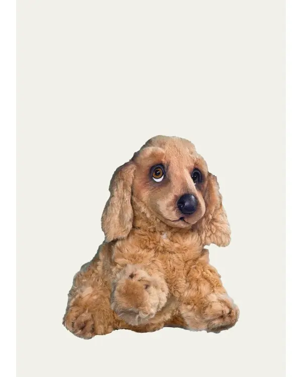 UNIVERSAL STATUES Sitting Cocker Spaniel Animatronic Christmas Decor