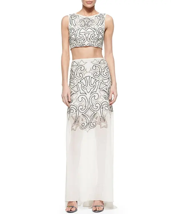 Altuzarra Pinkard Suede Maxi Skirt