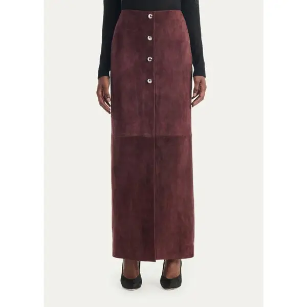 Altuzarra Pinkard Suede Maxi Skirt