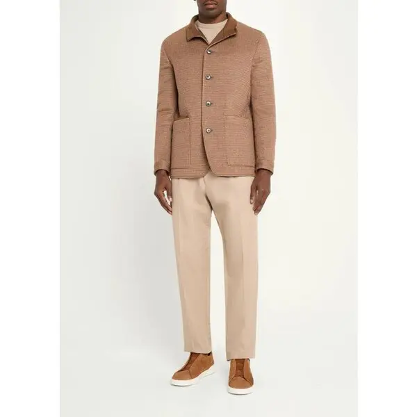 Zegna Houndstooth Wool-blend Jacket