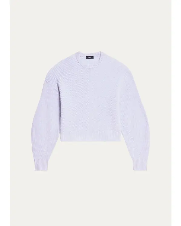 Theory Ribbed Wool Crewneck Sweater