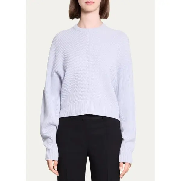 Theory Ribbed Wool Crewneck Sweater