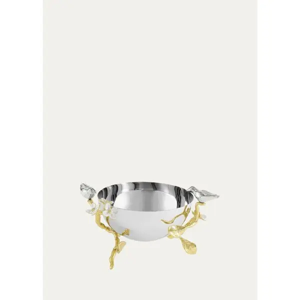 Michael Aram Lovebirds Silver & Gold Nut Bowl