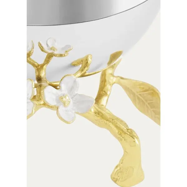 Michael Aram Lovebirds Silver & Gold Nut Bowl