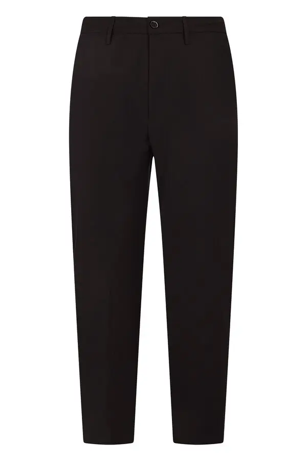 NINE:INTHE:MORNING Comfort Fit Wool-blend Ankle Pants - Black