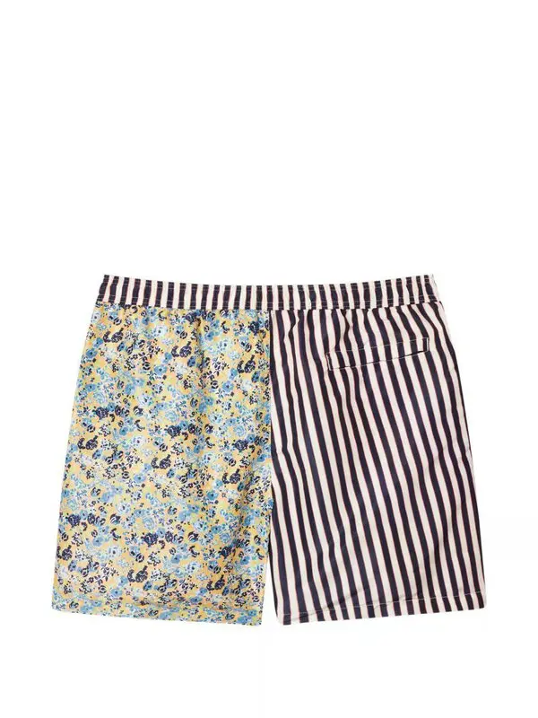 Paul Smith Floral Stripe Print Swim Shorts