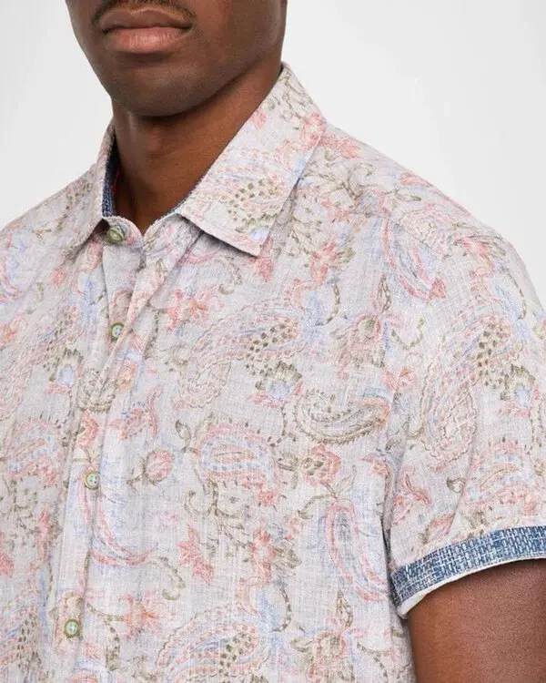 Robert Graham Apos;s Windsong Short-sleeve Button-front Shirt