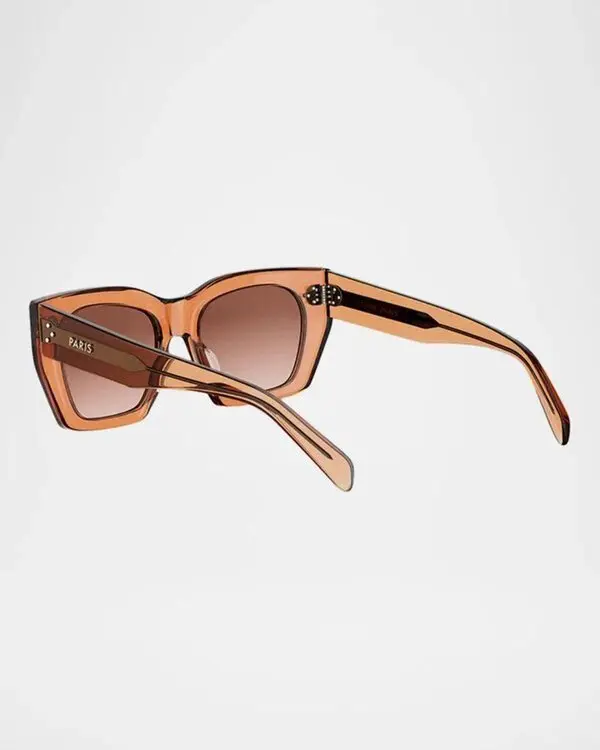 Celine 3 Dots 53mm Square Sunglasses - Orange/gradient Brown