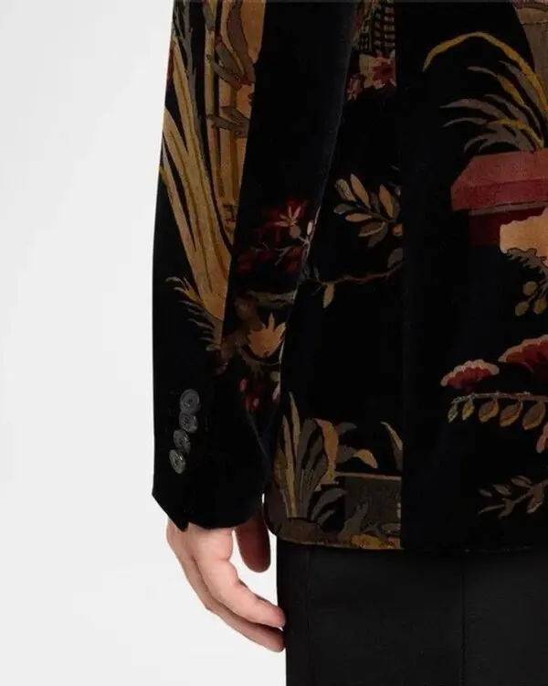Etro Apos;s Giraffe Stretch-cotton Velvet Jacket