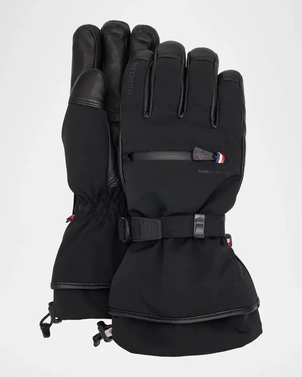 Moncler Apos;s Ski Heating Pocket Gloves - Black
