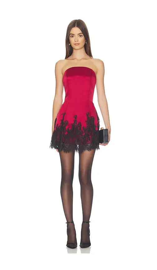 Amanda Uprichard Romilly Romper In Burgundy