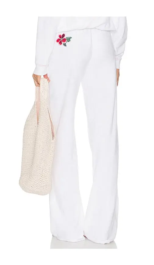 Frankies Bikinis X Devon Lee Carlson Robertson Terry Pant In White - Beverly