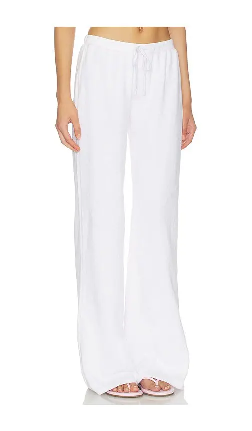 Frankies Bikinis X Devon Lee Carlson Robertson Terry Pant In White