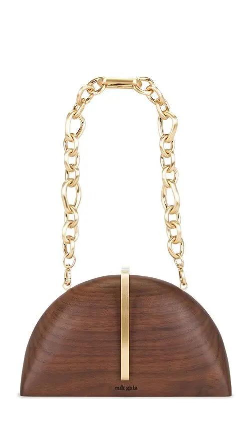Cult Gaia Laguna Clutch In Brown - Walnut