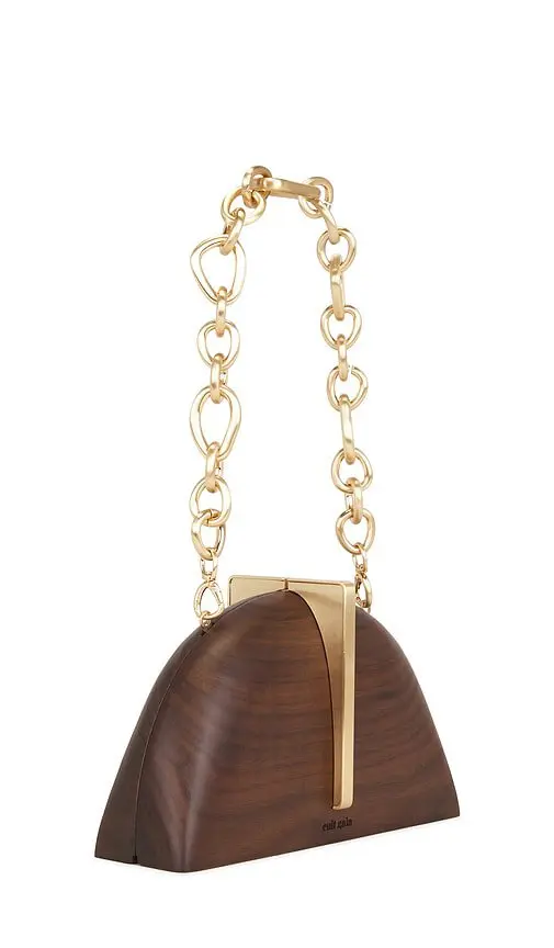 Cult Gaia Laguna Clutch In Brown