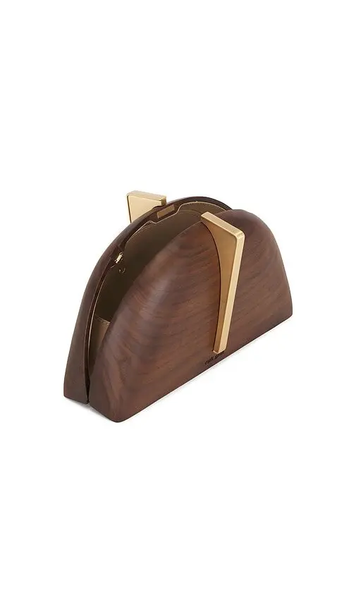 Cult Gaia Laguna Clutch In Brown