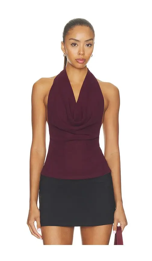 NIA Declan Top In Burgundy