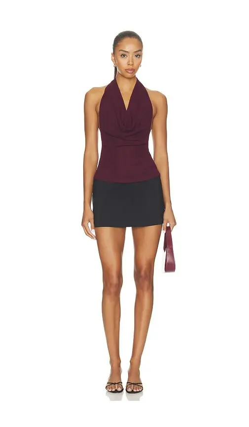 NIA Declan Top In Burgundy