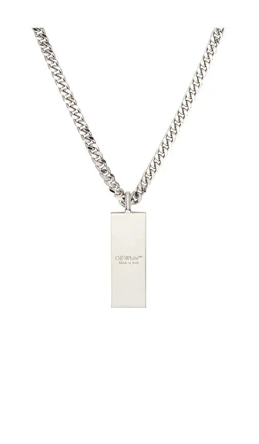 Off-White Diag Necklace In Metallic