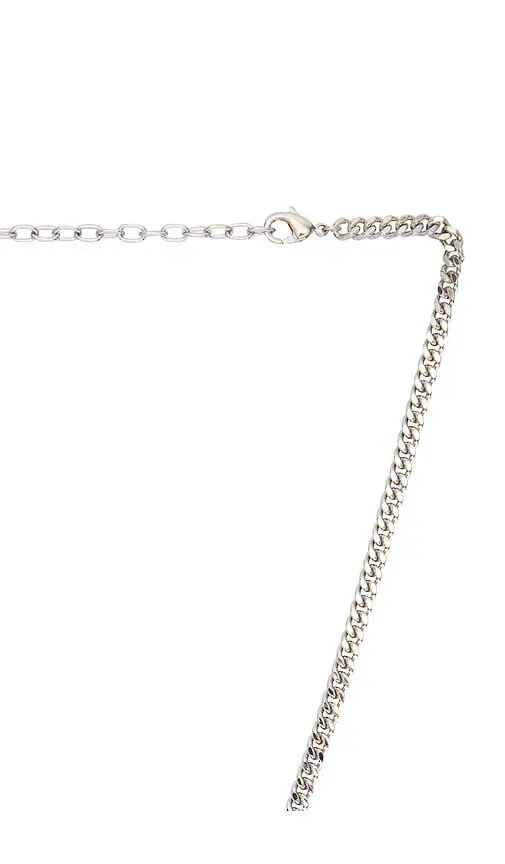 Off-White Diag Necklace In Metallic