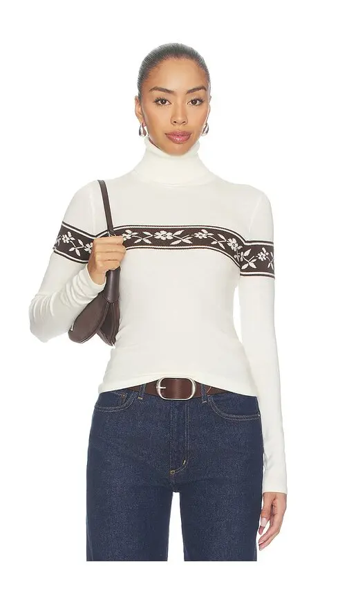 Frankies Bikinis Tucker Cloud Knit Turtleneck Sweater In White