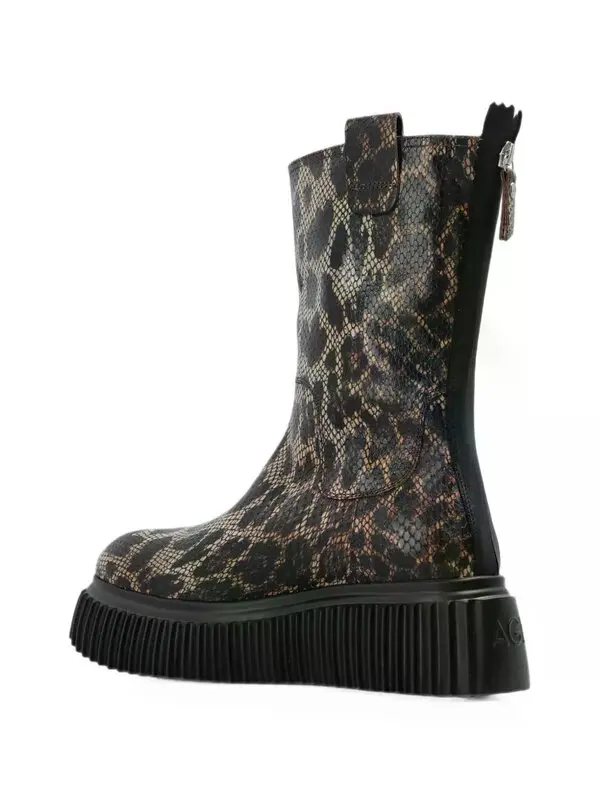 Agl Milagros Leopard-print Platform Ankle Boots