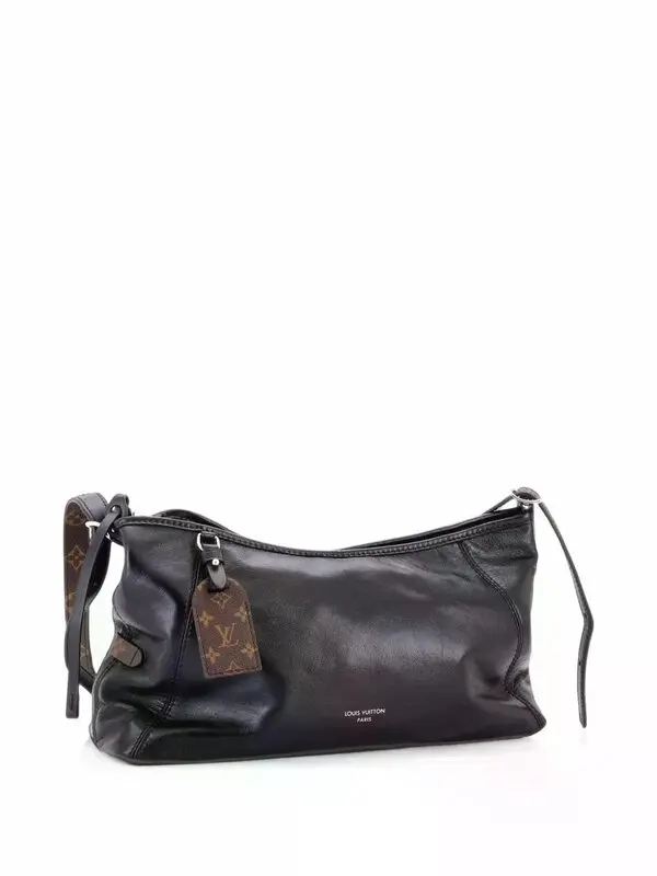 LOUIS VUITTON Carryall Vibe Leather With Monogram Canvas East West Hobo Bag