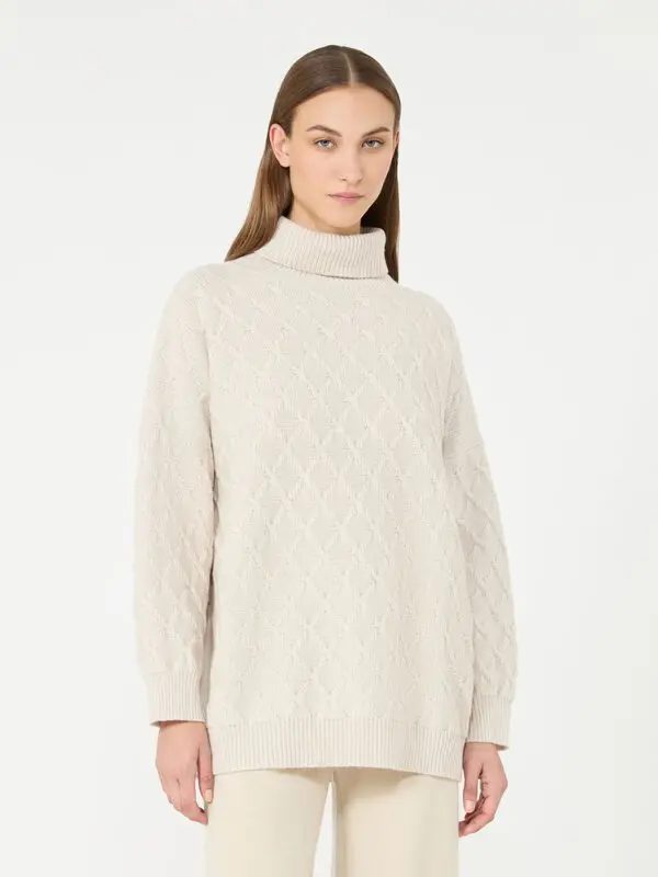 Max Mara Oversized Diamond Wool And Cashmere Sweater