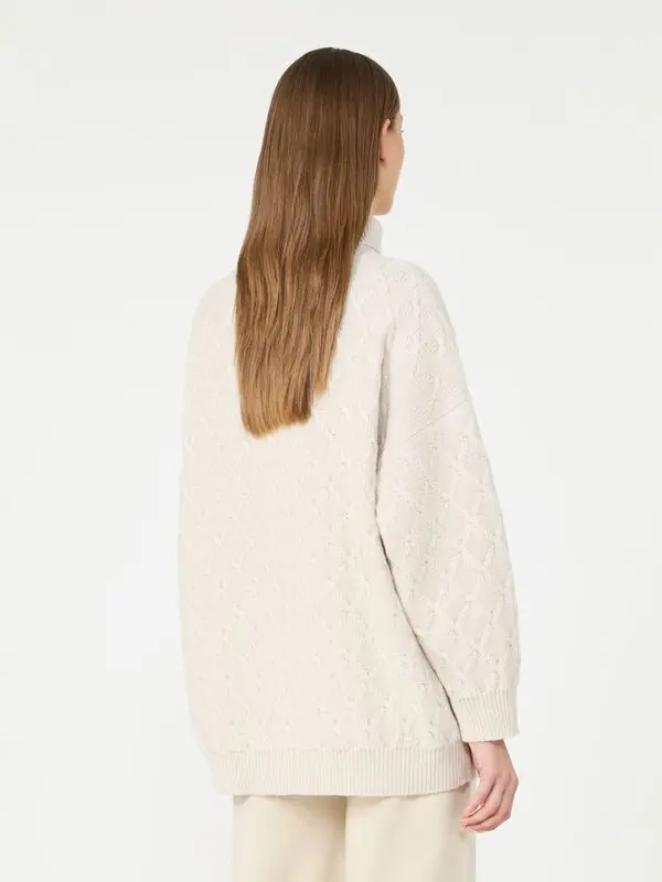 Max Mara Oversized Diamond Wool And Cashmere Sweater