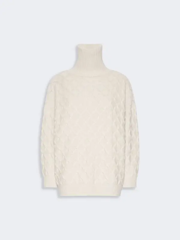 Max Mara Oversized Diamond Wool And Cashmere Sweater