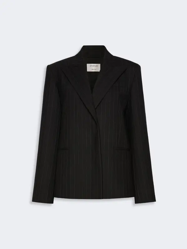Max Mara Straight Stretch Wool-blend Blazer