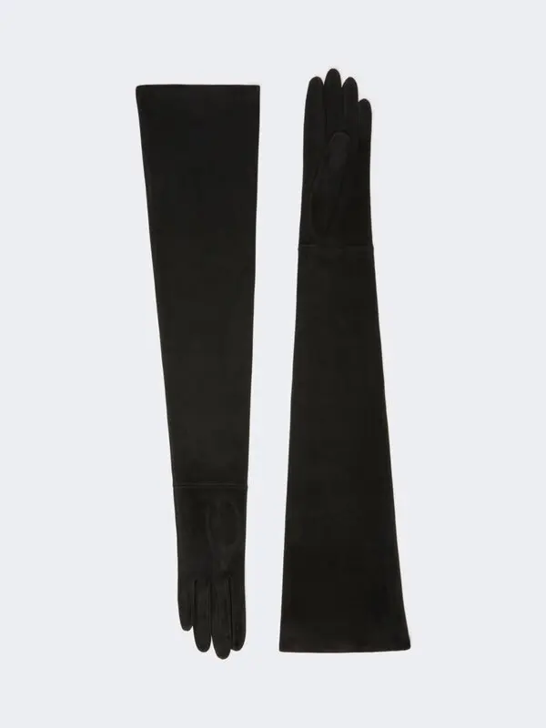 Max Mara Long Suede Gloves