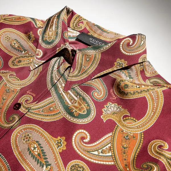 Gucci Printed Silk Habotai Shirt